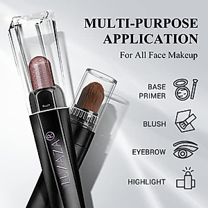 LUXAZA 6 PCS Mauve Brown Metallic Eyeshadow Stick Set, Neutral Cream Purple Eye Shadow Pencil Crayon Brightener Makeup