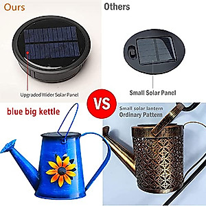 Solar Waterfall Garden Decor Lights,60 LED Running Water Flashing，Waterproof Solar Watering can Lights, Yard Decor for Outside for Porch Lawn Backyard Landscape Pathway Patio Gifts (Chrysanthemum)