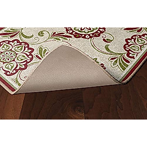 Brumlow MILLS Samara Home Indoor Area Rug with Traditional Floral Print Pattern for Living Room Decor, Dining Room, Kitchen Rug, or Bedroom Carpet, 30" x 46", Red