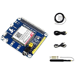 4G/3G/2G/GSM/GPRS/GNSS HAT Module for Raspberry Pi /4B/3B+3B/2B/Zero/Zero W/Zero WH/Jetson Nano Based on SIM7600G-H Support LTE CAT4 up to 150Mbps for Downlink Data Transfer,the Global Version