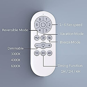 VACILL 52 inch Wood Ceiling Fans with Lights and Remote 120V,DC Motor,Indoor Outdoor Noiseless Reversible Ceiling Fan,6 Speed Levels,LED Dimmable,Color Mahogany