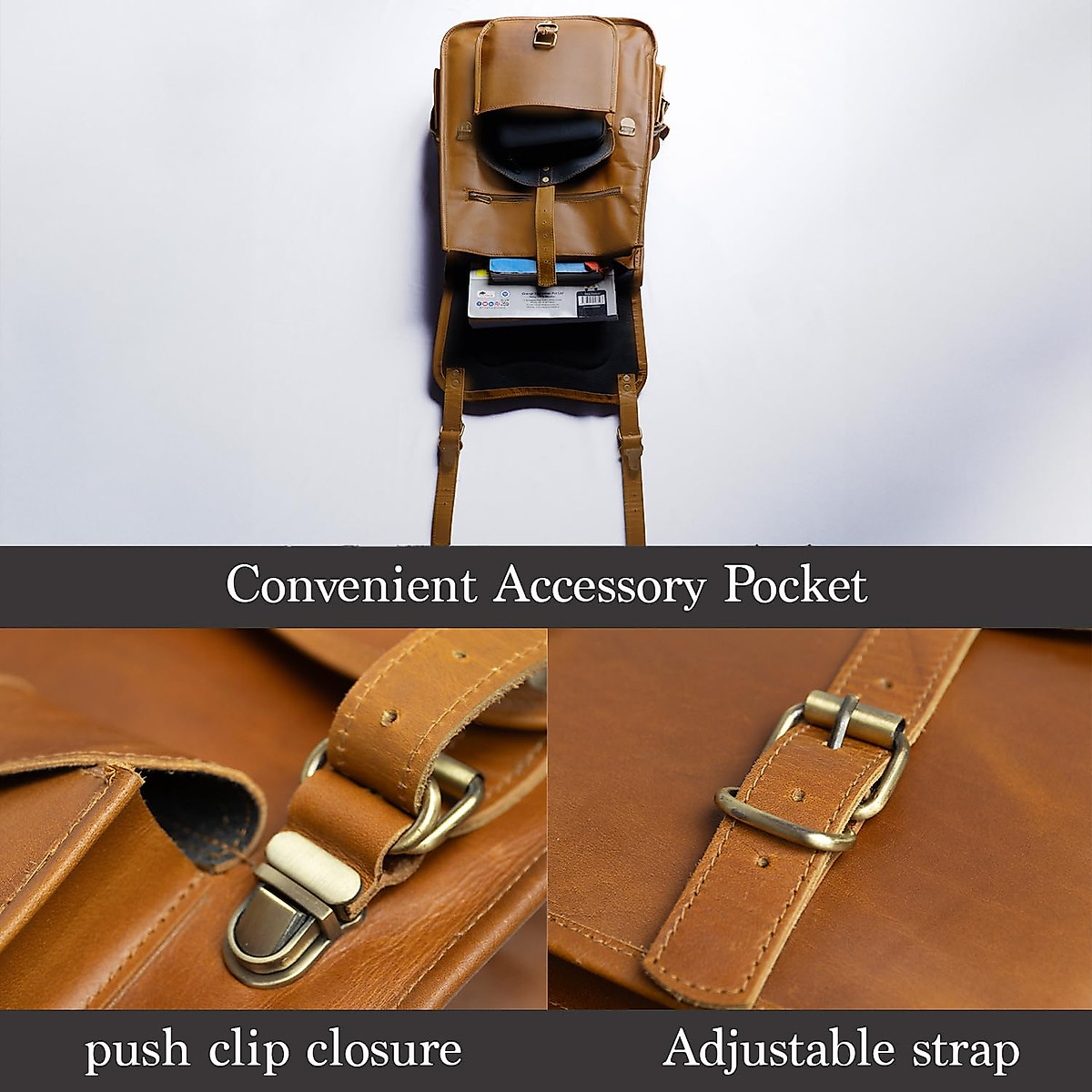 Satchel And Fable Handmade Brown Vintage Genuine Leather Shoulder Men Backpack Laptop Rucksack Bag (Large, Brown)