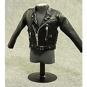 HiPlay 1/6 Scale Male Figure Doll Clothes, Handmade Imitation Leather Biker Costume, Combat Style Outfit for 12 inch Action FigureDC050