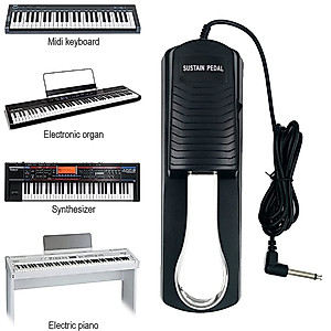 Koldot Sustain Pedal for Keyboard Digital Piano Universal Sustain Pedal Foot Damper Pedal
