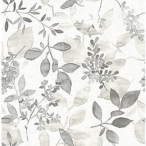 NuWallpaper NUS3144 Breezy Peel & Stick Wallpaper, Grey