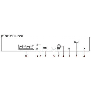HIKVISION EKI-K41T44 4-Channel 4K NVR Value Express Kit with (4) 4MP Outdoor Network Turret Camera, (2.8 mm Fixed Lens), RJ45 Connections (Renewed)
