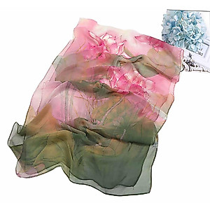 Acotavie Scarfs for Women Lightweight Fashion Scarves Print Floral Pattern Scarf Shawl Wraps (W01)