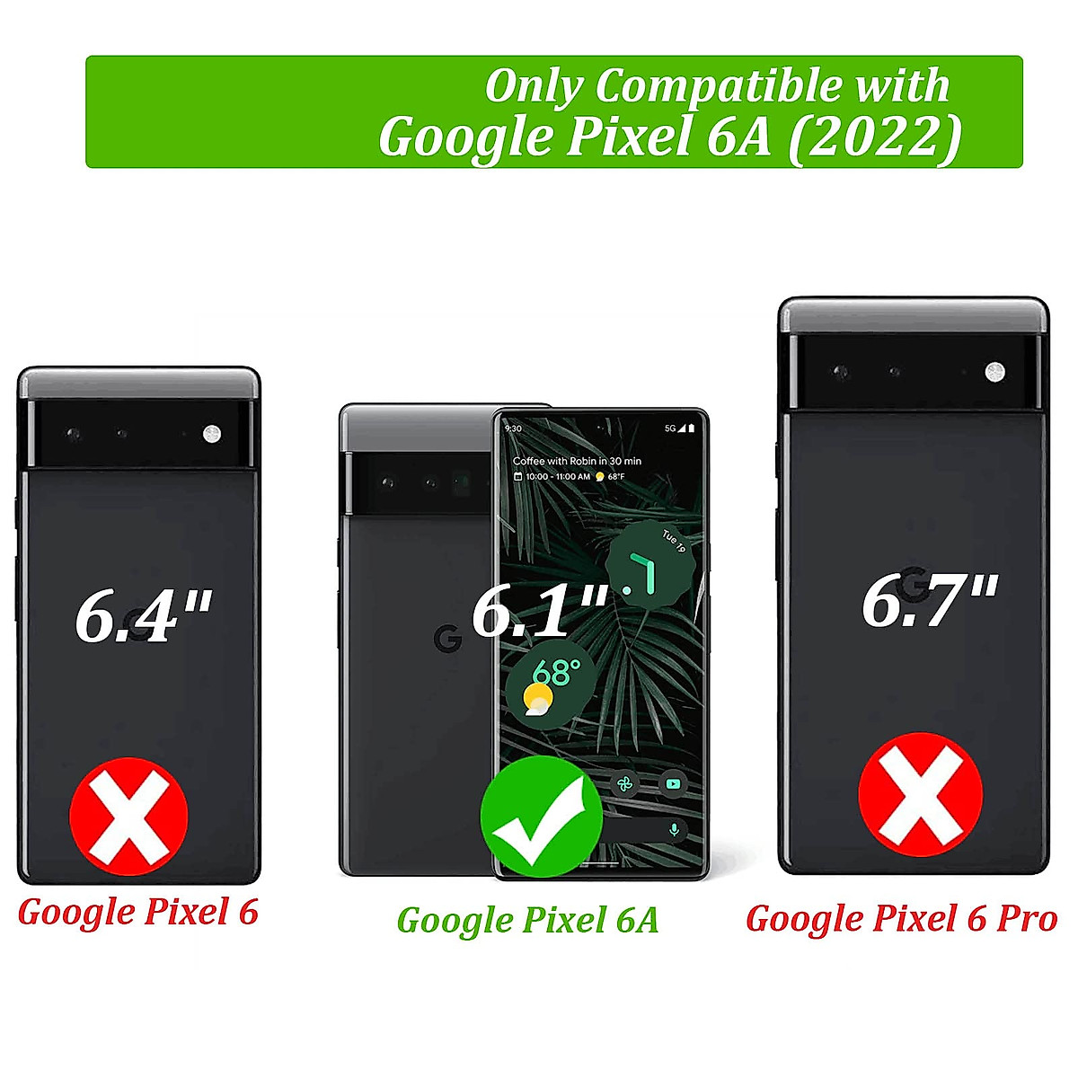 Designed for Pixel 6A Case Wallet,Women Flip Cover with Butterfly Embossed PU Leather Kickstand Credit Card Holder Slots Wrist Strap Protective Phone Case for Google Pixel 6A (2022) (Purple)