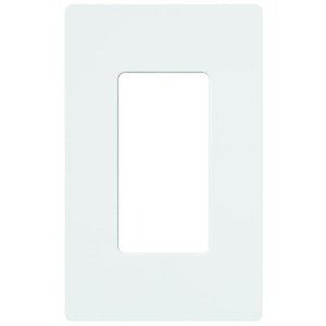 Lutron Claro 1 Gang Decorator/Rocker Wallplate, Gloss, White (96-Pack) | CW-1-WH-96
