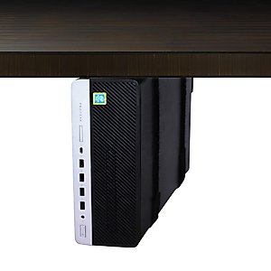 HumanCentric SFF Under Desk PC Mount and PC Wall Mount Bracket for Small Form Factor Desktop Tower, UPS Wall Mount Bracket, CPU Holder Under Desk Mount, Adjustable Computer Mount with Straps
