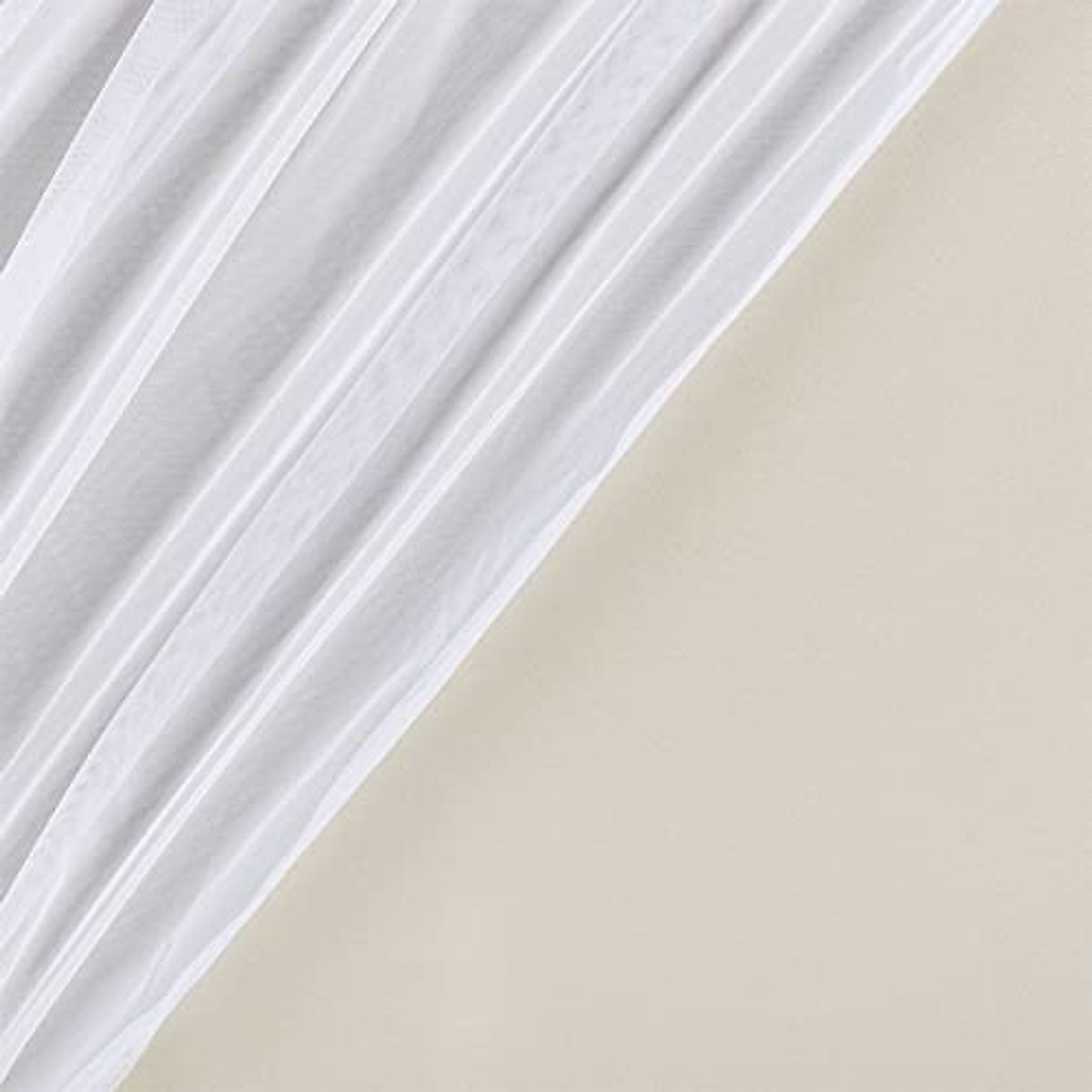 Exclusive Home Catarina Layered Solid Room Darkening Blackout and Sheer Grommet Top Curtain Panel Pair, 52"x84", Sand color