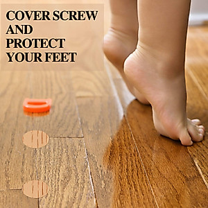 Tenare 648 Pieces Adhesive Screw Hole Cover Stickers Wood Grain Furniture Stickers 12 Colors Waterproof Screw PVC Cover Caps for Wall Cabinets Desk Repairing(Chic Style)