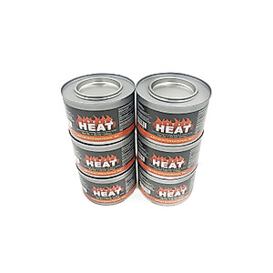 Ideal Heat 2.5 Hour Gel Fuel Methanol Instant Camping Cooking Fuel Chafing Cans (Pack of 6)