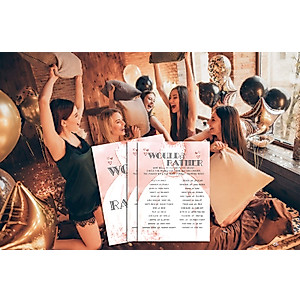 Jusitakeet Bridal Shower Games, Wedding Party Games, (Would She Rather), Bridal Shower Decorations, Gift – 30 Cards per Set (Suit010)