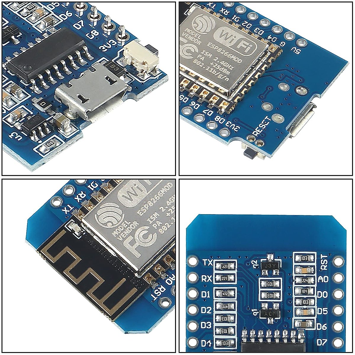 ACEIRMC ESP8266 ESP-12 ESP-12F NodeMcu Mini D1 Module Lua 4M Bytes WLAN WiFi Internet Development Board Base on ESP8266 ESP-12F for Arduino,Compatible with WeMos D1 Mini （10pcs）