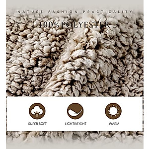 Les umes Women's Zipper Sherpa Pullover Fuzzy Fleece Sweatshirts Jacket Winter Oversized Outwear Coat Brown 2XL