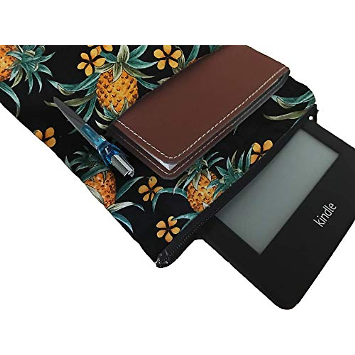 Pineapple Book Sleeve - Book Cover for Hardcover and Paperback - Book Lover Gift - Notebooks and Pens Not Included