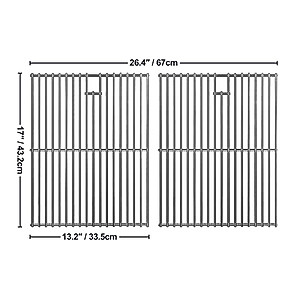 17 inch Grill Grates for Home Depot Nexgrill 720-0830H, 720-0830D Gas Grill Model, Stainless Steel Cooking Grids Replacement Repair Parts