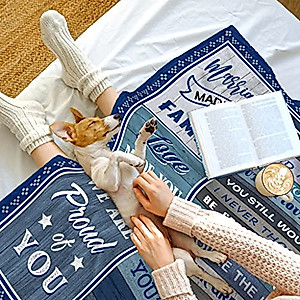 Sqovulw Son in Law Gifts from Mother in Law, Gifts for Son in Law Christmas Blanket, Gift Ideas for Son-in-Law, Best Son in Law Gifts Throw Blanket 60x50 Inch