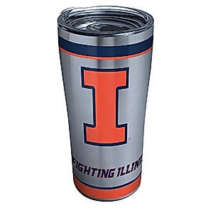 Tervis Triple Walled University of Illinois Fighting Illini Insulated Tumbler Cup Keeps Drinks Cold & Hot, 20oz - Stainless Steel, Tradition
