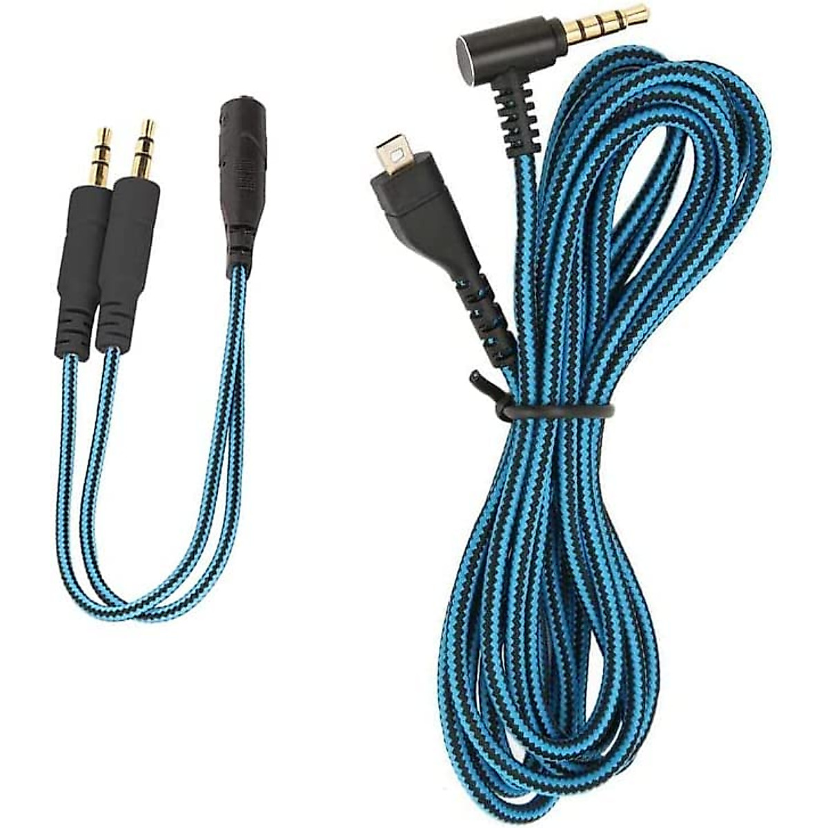 Arctic 7 Audio Cable, Nylon Braided Replacement Cable Extension Cord Compatible with SteelSeries Arctis 3, Arctis 5, Arctis Pro Wireless, Arctis Pro Gaming Headsets with 3.5mm Headphone Splitter