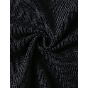 GHYUGR Men's Polo Shirts Short Sleeve Slim Fit Polo Casual Plaid Splice T-Shirts,Black 4,M