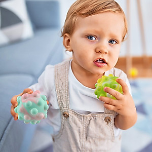 3PCS Pop Stress Balls Fidget Toy, 3D Ball Popping It Relieve Restless Toy, Anxiety Relief Fingertip Toy Stretchy Balls, Early Education Brain Development Toy, Hand Finger Exerciser