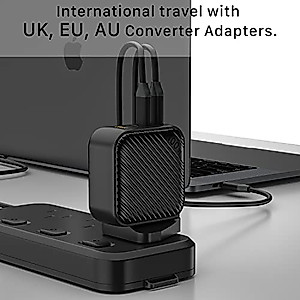 INVZI International Universal Travel Converter with UK, EU, AU Adapter for INVZI GaNHub 100w Docking, GaNHub 140w 100w, 65w, 67w, 38w, P310A, P265B NVZ469PH,Compatible for EHO Aergiatech Charger