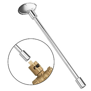 MOFLAME Outddor/Indoor Gas Valve Key for Gas Fire Pits and Fireplaces -8 inch Polished Chrome Gas Key Replacement Fits 1/4" Turn Ball Valve (Pack of 2)