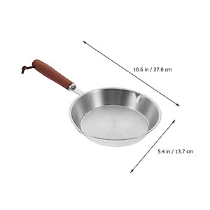 Hemoton Mini Stainless Steel Fry Pan Nonstick Frying Pan Skillet, 5.4 Inch Cooking Surface Nonstick Skillet Use in the Oven, on the Stove, on the Grill, or Over a Campfire Non Stick Skillets