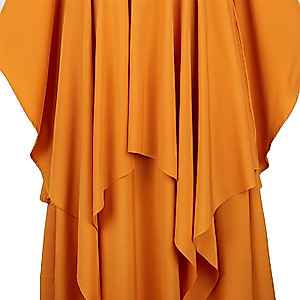 Parlsdy Renaissance Dress Women Pirate Peasant Dress Medieval Costume for Women Turmeric-L