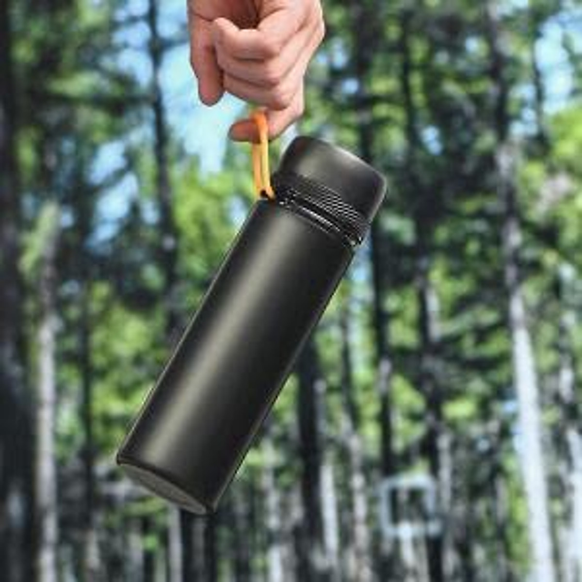 Hydr8 Rehydr8-Stainless Steel Water Bottle 17oz Thermos Coffee Flask Hydro Jug With Tea Infuser Stainless Steel Water Bottle w/ LED Temperature Display Stay Cold/Hot~24Hour-Black