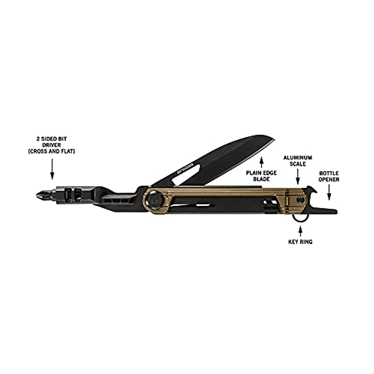 Gerber Gear Armbar Slim Drive, Pocket Knife Multitool with Screwdriver, Burnt Bronze