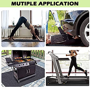 Royxen Hot Tub Mat 74" x 74" Hot Tub Floor Protector Water-Absorbing Anti-Slip Floor Mat Washable Equipment Mat