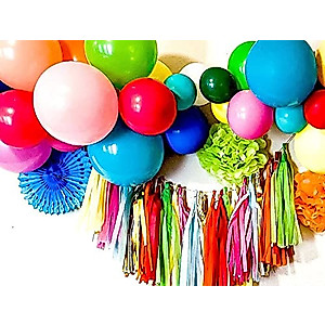 16.3Feet Fiesta Balloons Garland Arch Kit for Mexican Theme Party Rainbow Birthday Birthday Bridal Shower Baby Shower Graduation Party Decorations