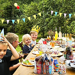 50PCS Clear Gusseted Cellophane Bags 6"x 9" Clear Treat Bags with Ties,Plastic Gift Bags with Golden Satin Ribbon for Gift Wrapping,Packaging Dessert,Candies,Cookies,Party Favors