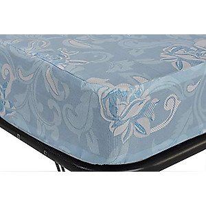 DHP Levy Folding Guest Bed with Metal Frame & 4 Inch Mattress, Twin, Black