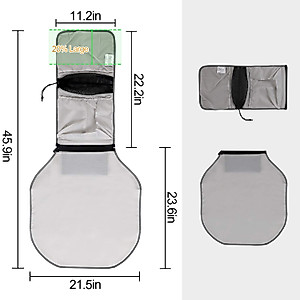 Baby Portable Changing Pad, VHOPMORE Detachable Waterproof Changing Mat with Head Cushion and Pockets, Baby Travel Diaper Bag Changing Station Kit Baby Shower Gift for Newborn Boy & Girl