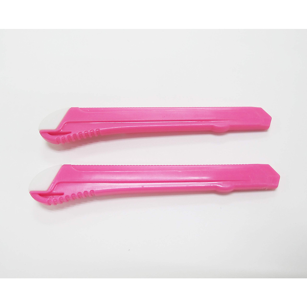 2pcs MOJO-HOME Ceramic Box Cutter - Utility Knife for Opening Packages with Safety Lock and snap Off Blades (Pink)