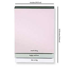 Kate Spade New York Stacked Desktop Notepad, Includes 3 Memo Pads with 75 Sheets, Colorblock