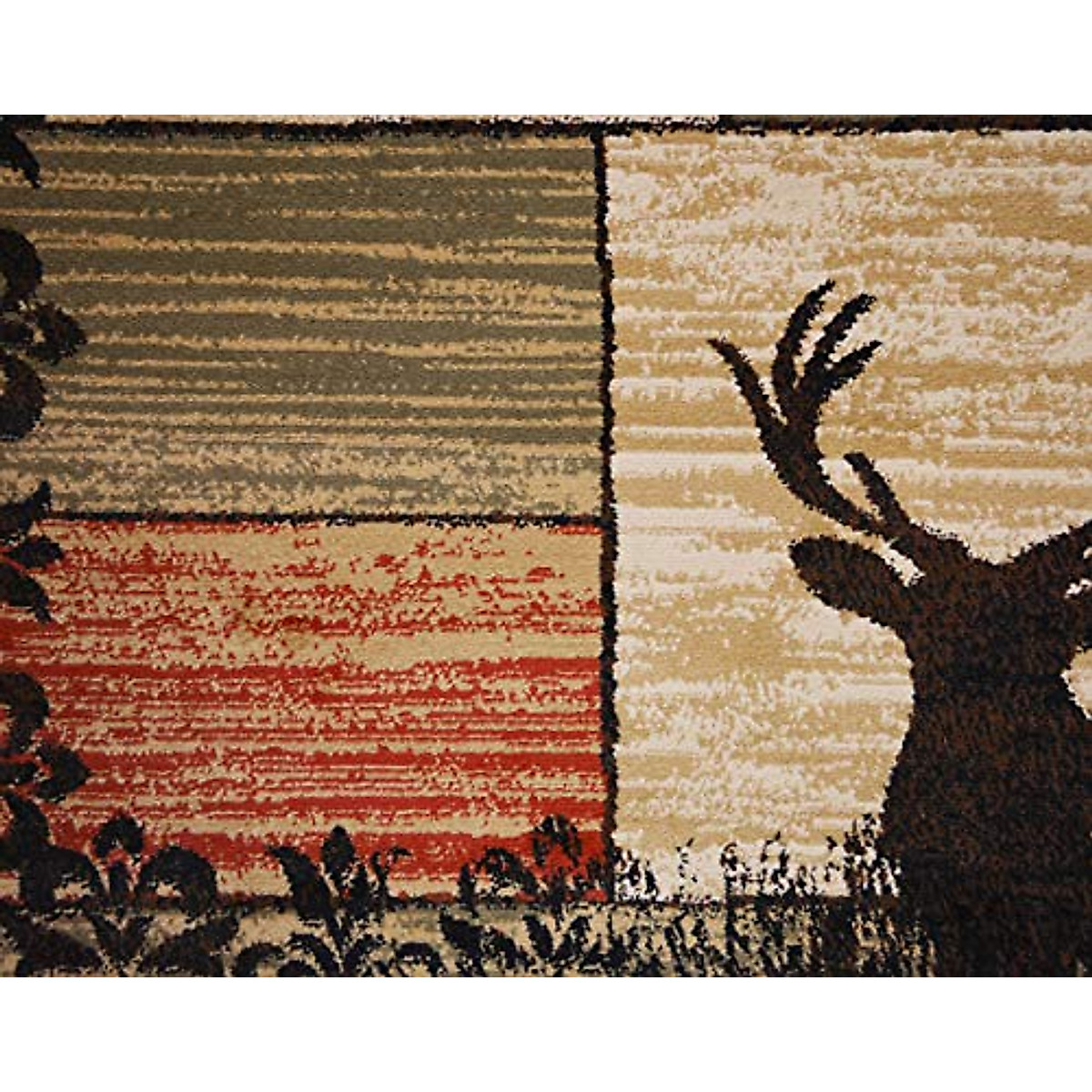 Mayberry Rugs Woodgrain Elk Area Rug, 5'3"x7'3", Multicolor