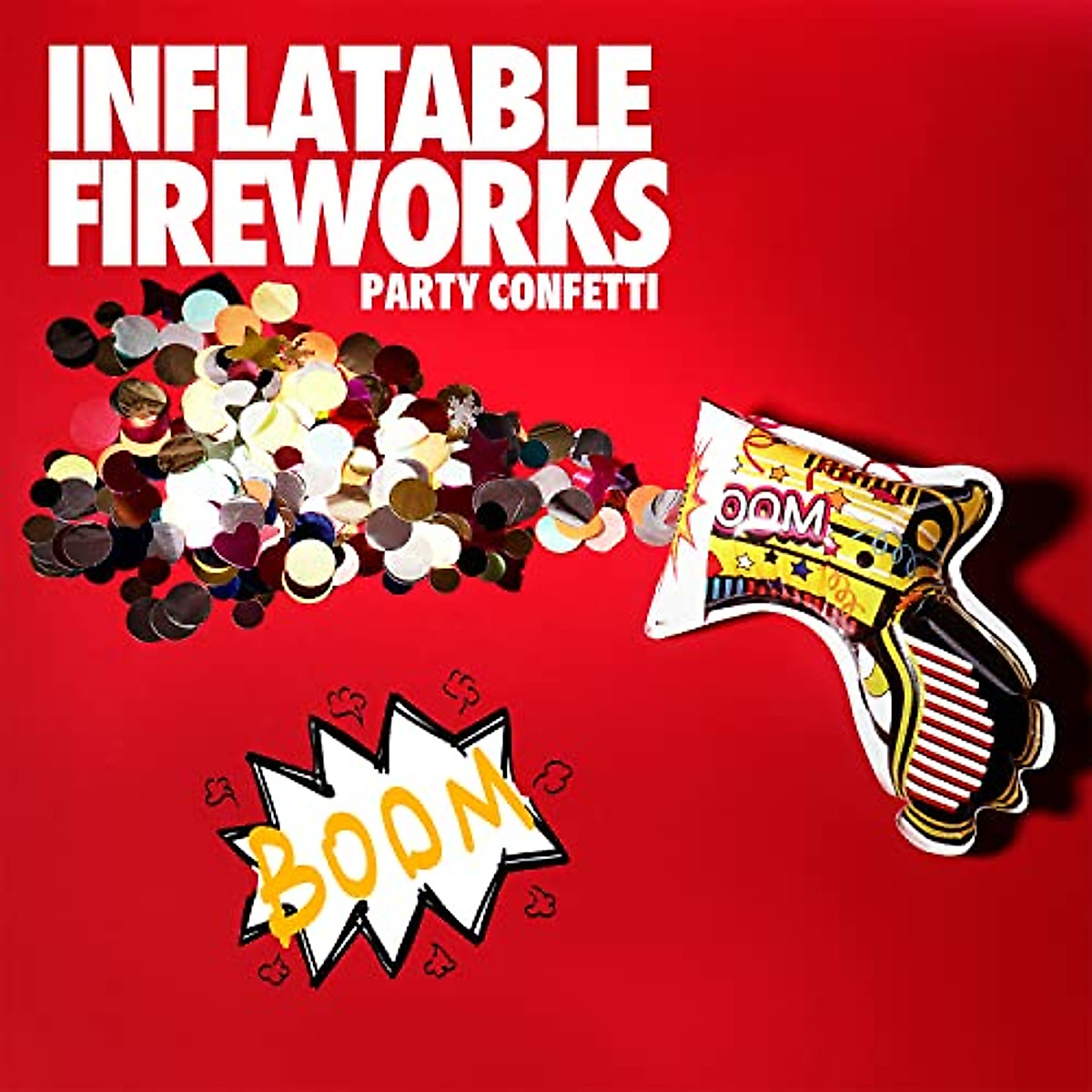 Boxgear 24PCS Fireworks Gun, Handheld Confetti Poppers, Easy Pop, Self-Inflating Confetti Gun, Multicolor Confetti Supplies for Parties and Celebrations (Multicolor)