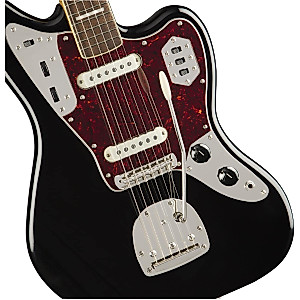 Squier Classic Vibe 70s Jaguar Electric Guitar, with 2-Year Warranty, Black, Laurel Fingerboard
