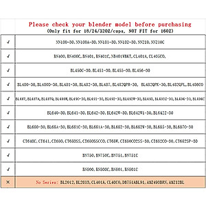 Weierken 24oz Cups Compatible with Nutri Ninja Auto IQ Series Blender, Pro Replacement Parts with 2 Type Lids, 7 Fins Extractor Blade, Compatible for BL450-30, BL456-30, BL481-30,BL487, NN100 etc