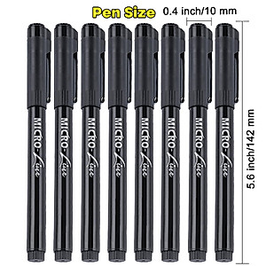 Dyvicl Hand Lettering Pens, Calligraphy Brush Pens Art Markers for Beginners Writing, Sketching, Art Drawing, Illustration, Scrapbooking, Journaling, Black Ink Pen Set, 8 Sizes