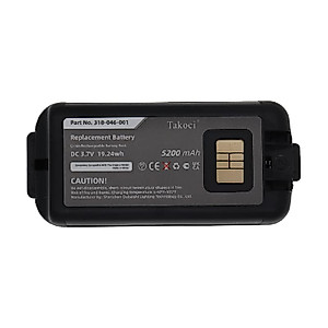 Youejoeq Replacement Battery for Intermec CK70 Intermec CK71 Honeywell CK75,fits Part no.1001AB01 1001AB02 318-046-001 318-046-011 AB18 Barcode Scanner 5200mAh