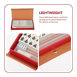 PRETYZOOM Chinese Mahjong Game Travel Mahjong Set Mahjong Board Game Mini Mahjong Travel Set Mini Mahjong Game