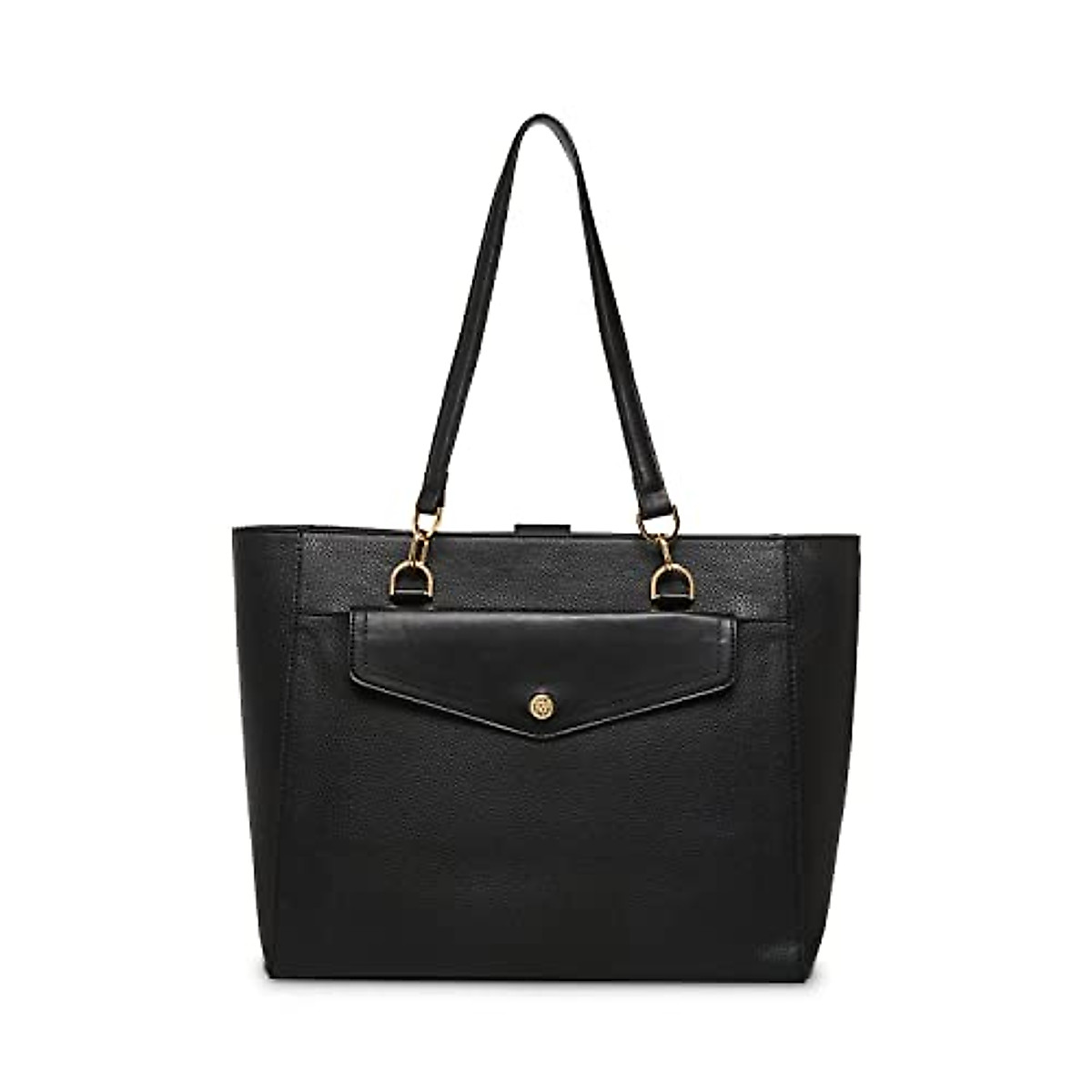 Anne Klein Womens Anne Klein W/ large tote w pouch, Black/Black/ Milk Choc-drk Choc, One Size US