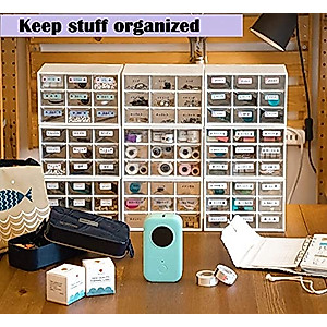 Phomemo Label Maker Machine with Tape D30 Label Makers Portable Bluetooth Mini Labeler,Phone Support,Easy to Use,for Android iOS,Gift for Women Men,Organization Decoration(USB Rechargeable)-Turquoise