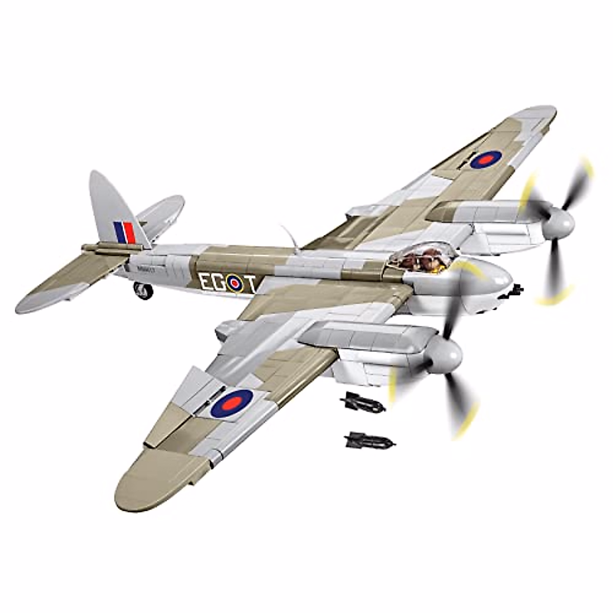 COBI Historical Collection WWII De Havilland DH.98 Mosquito Plane, Wood